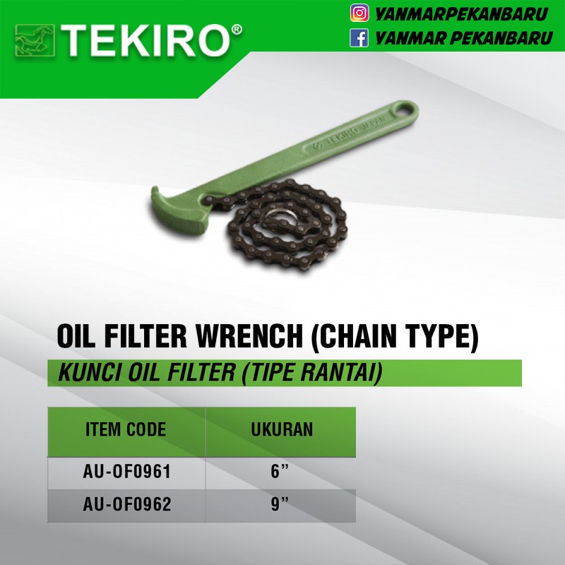 Jual TEKIRO OIL FILTER WRENCH (CHAIN TYPE) / KUNCI OIL FILTER (TIPE ...