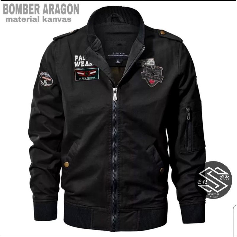Jual ARAGON BOMBER / JAKET BOMBER PILOT / JAKET PRIA MILENIAL | Shopee ...