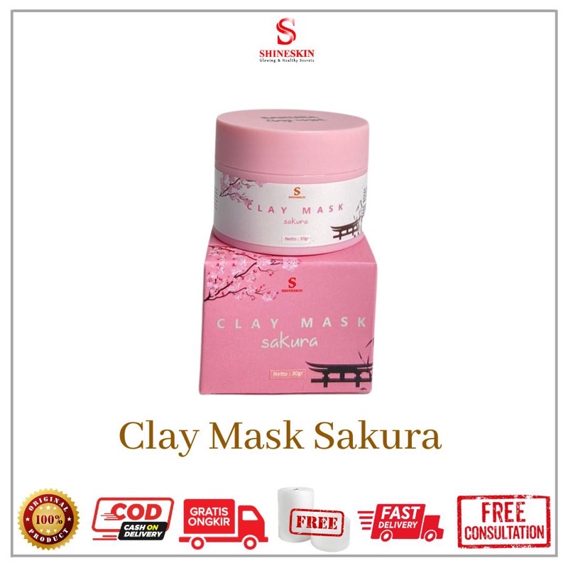 Jual SHINESKIN MASKER CLAY SAKURA ( NORMAL SKIN ) | Shopee Indonesia