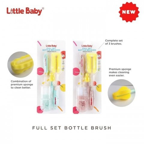 Jual sikat botol Little Baby isi 2 Sikat Botol full set bottle brush ...