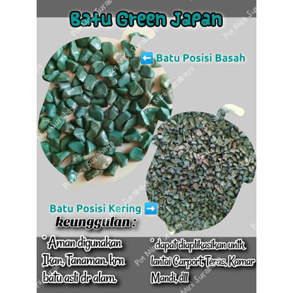 Jual Batu Hias Green Japan/Batu Hijau/Taman/Terrarium Aquascape ...