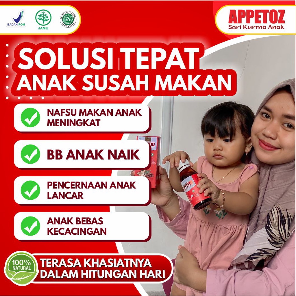 Jual | Appetoz Sari Kurma Anak | Meningkatkan Nafsu Makan | Melancarkan ...