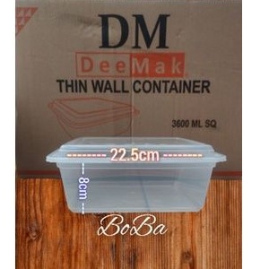 Jual Thinwall DM 3600 SQ kotak kue lapis kotak plastik Donat ISI 25 PCS | Shopee Indonesia
