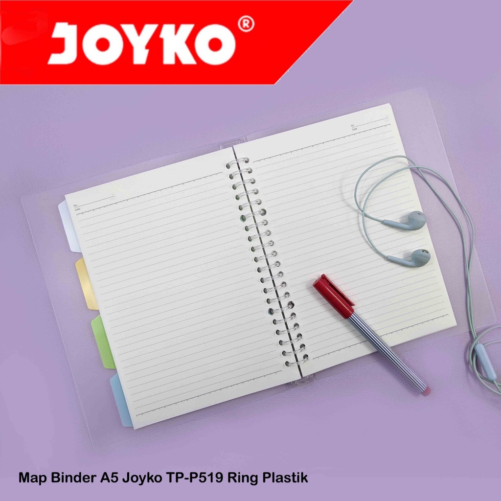 Jual Joyko Map Binder A5 Polos Transparan A5-TP-P519 Ring Plastik ...