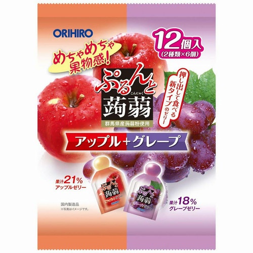 Jual [isi 12 Pcs] Orihiro Apple Grape Konjac Jelly 240gr - Jeli Rasa ...
