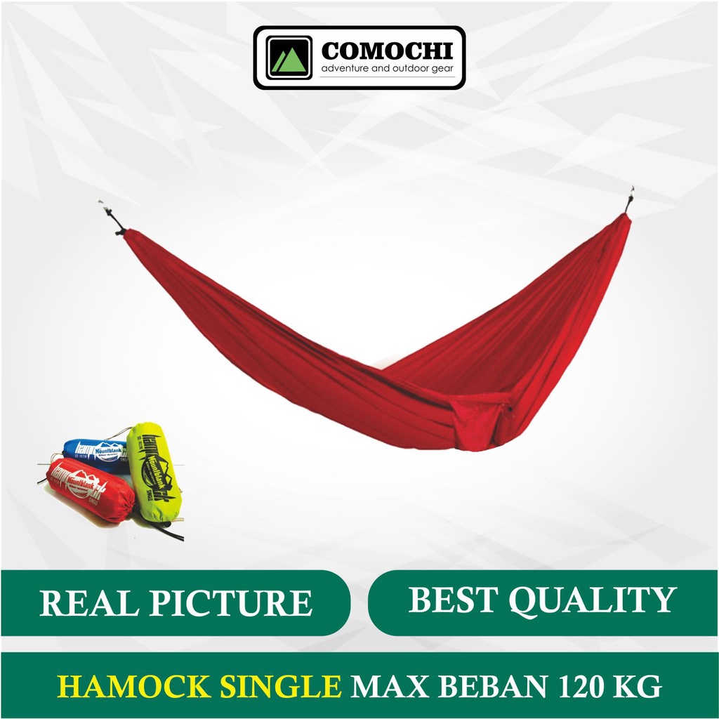 Jual Muslimapedia Hammock Ayunan Gantung Camping Hamock Nylon Jahitan ...