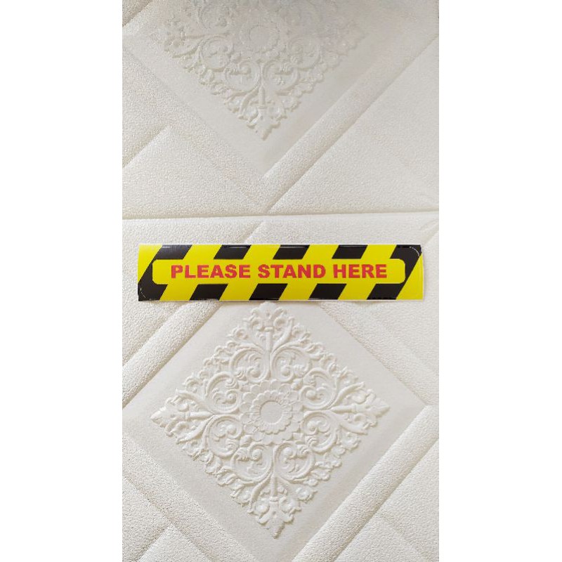 Jual stiker sticker PLEASE STAND HERE | Shopee Indonesia