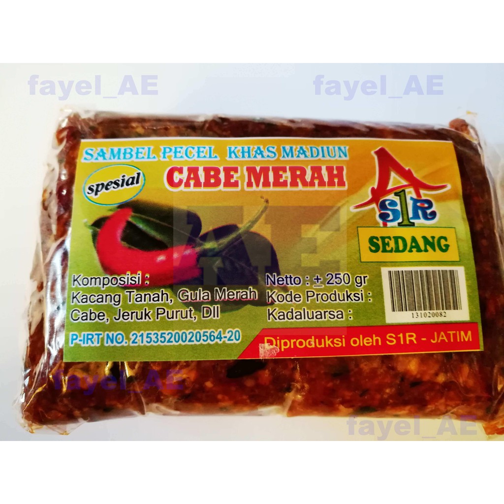 Jual Sambal Pecel Madiun Cap Cabe Merah Sambel Kacang Siap Makan Sedang ...