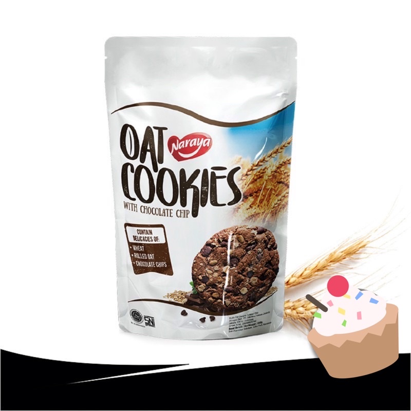 Jual Naraya Oat Cookies With Chocolate Chip 150g | Shopee Indonesia