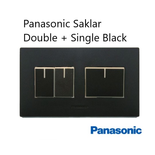 Jual Panasonic Saklar 3G WESJ5931+WESJ78049 Style Series 3 Gang Matte ...