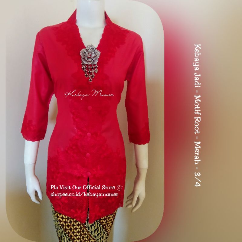 Jual Kebaya Encim Merah. Kebaya Encim Hitam. Kebaya Bordir. Kebaya ...
