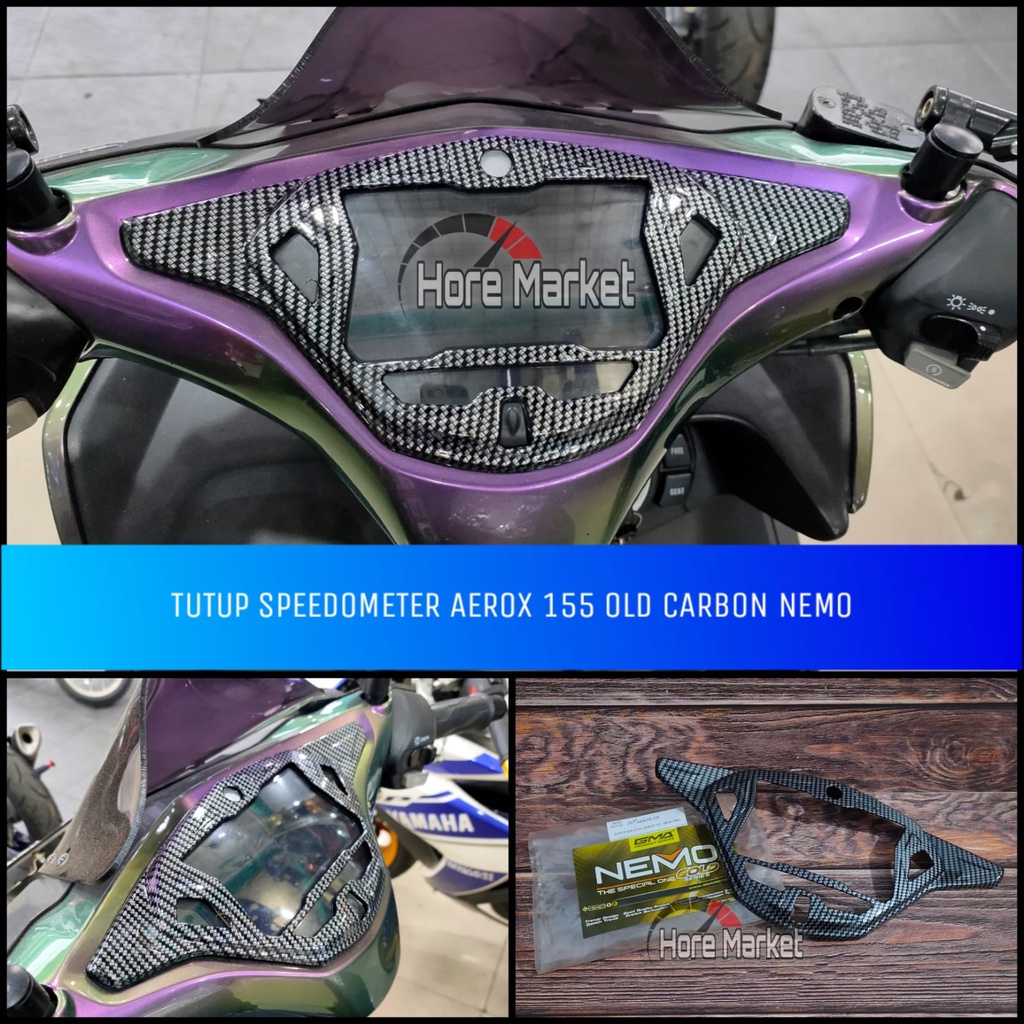Jual COVER TUTUP SPEEDOMETER AEROX 155 OLD CARBON NEMO 2017 2018 2019 ...