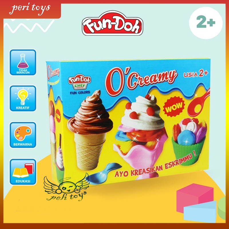 Jual Fun Doh Mainan lilin /Fun Doh O Creamy Ice Cream 28096 | Shopee ...