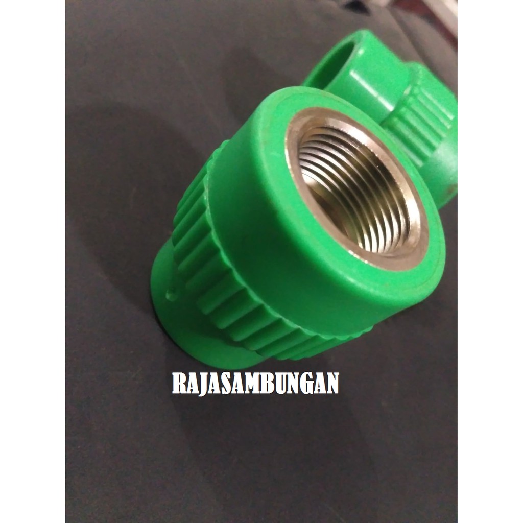 Jual Sok Drat Dalam PPR 1 1/2 inch Sock Sambungan Pipa Air Panas Dingin Female Thread Joint 1 1/ ...