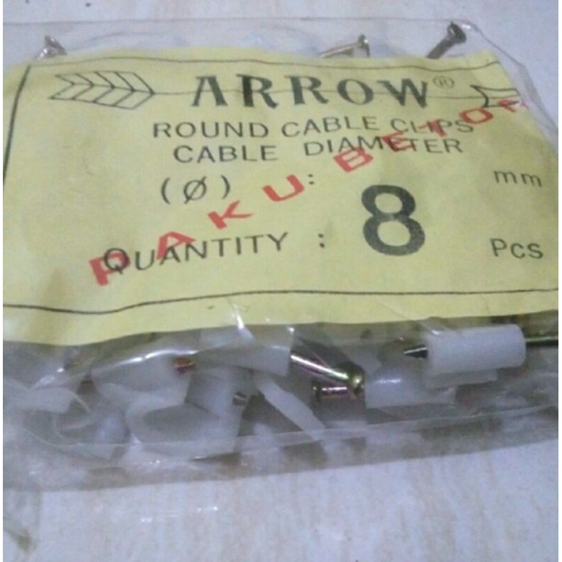 Jual Klem kabel no.8 paku beton/clamp kabel no 8/klem kabel Arrow ...