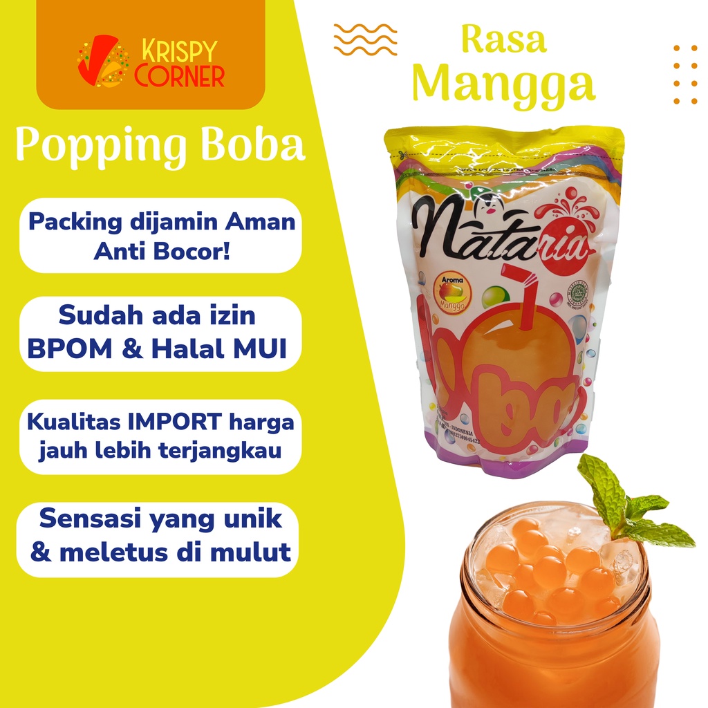 Jual Poping Boba Mangga 500g Jelly Mutiara popping boba pecah Rasa ...