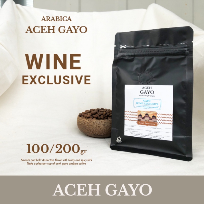 Jual Arabica Aceh Gayo Wine Exclusive Kopi Bean, Bubuk 100-200gr ...