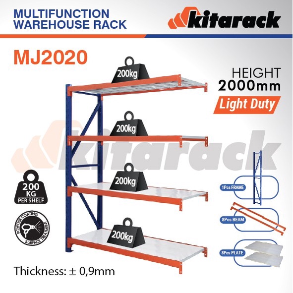 Jual MJ2020 KITARACK JOINTER WAREHOUSE RACK MULTIFUNCTION LIGHT DUTY ...