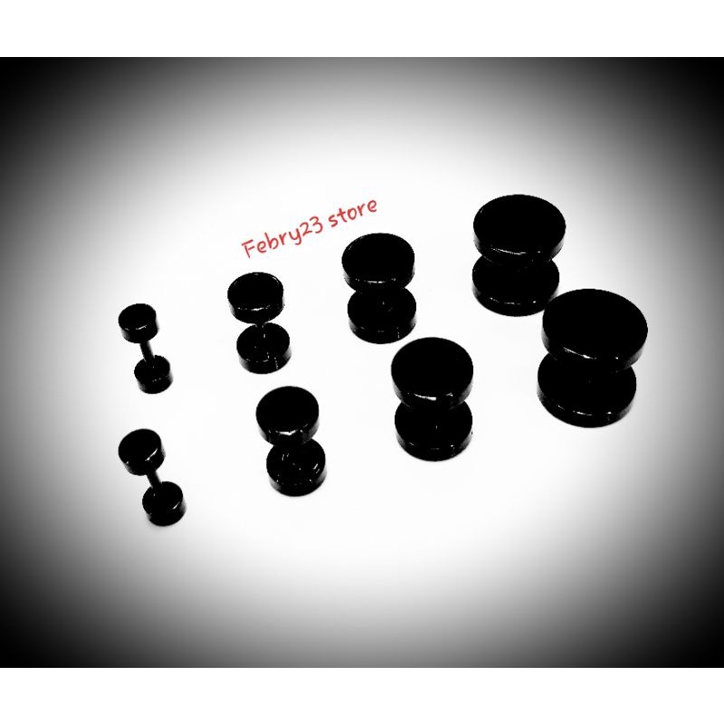 Jual Anting Tindik Tusuk Barbel Roda Hitam Titanium (Satuan) | Shopee ...