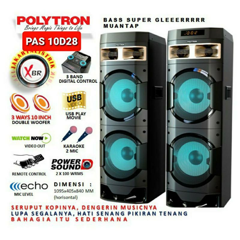 Jual POLYTRON SPEAKER AUDIO PAS 10DF28 PAS10DF28 USB BLUETOOTH | Shopee ...