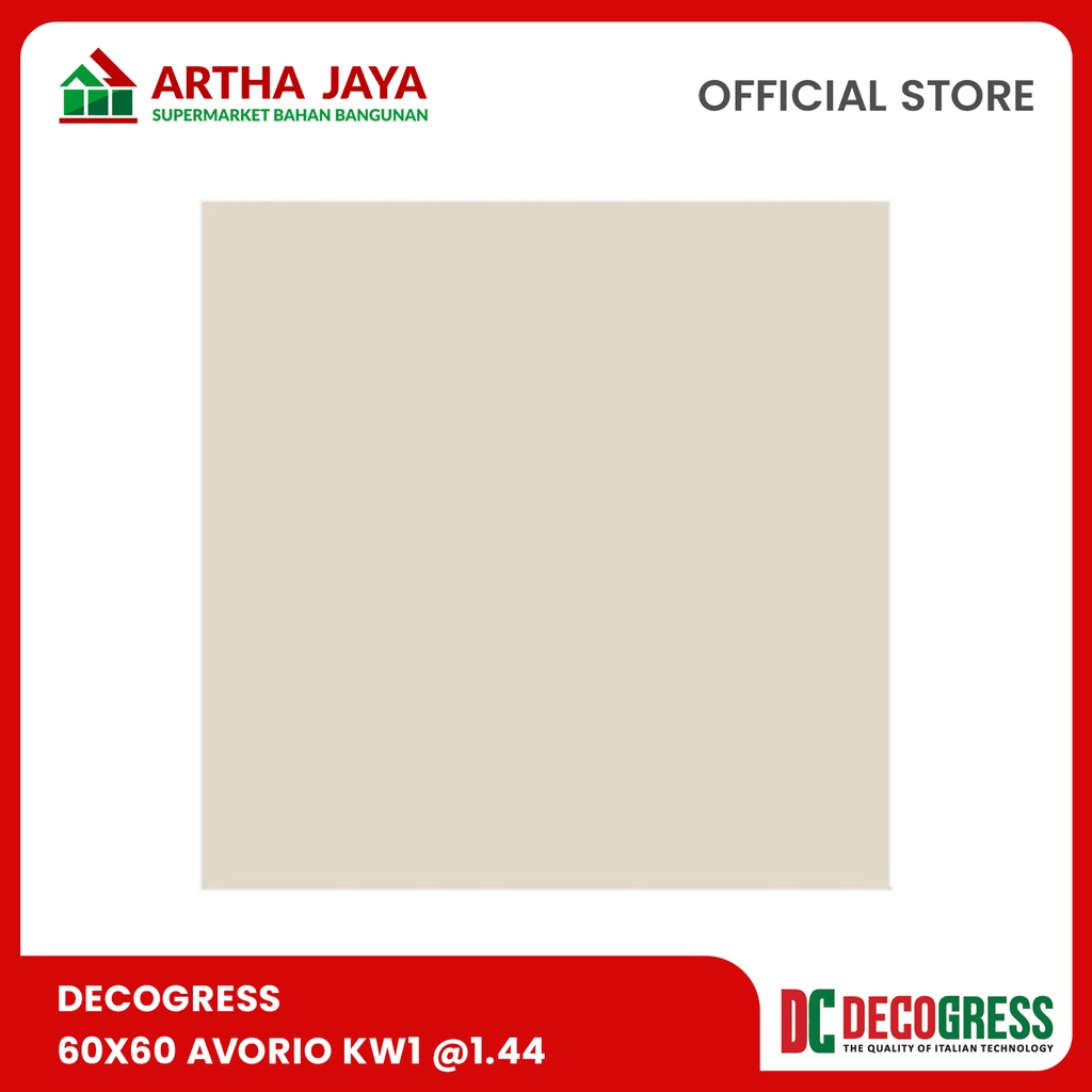 Jual Decogress Granit Lantai 60x60 Avorio KW1 @1.44m2 (Floor Tile ...