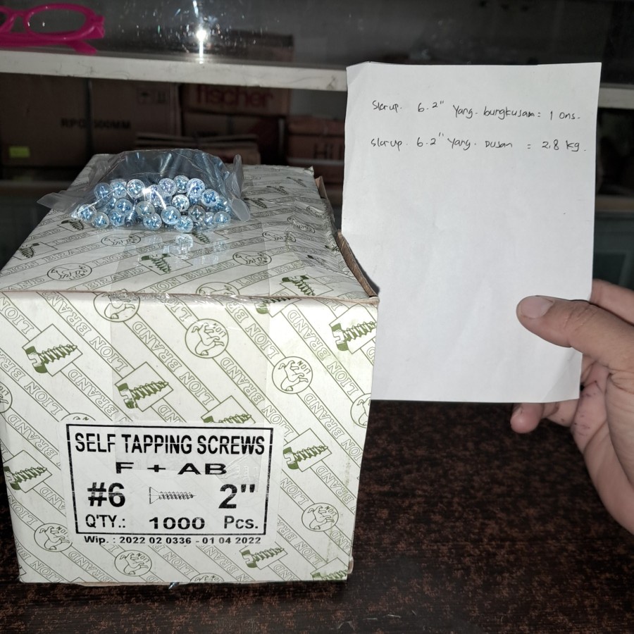 Jual FAB #6x2" Skrup 5 cm Tapping Screw Sekrup Baut Mebel Kayu FH ...