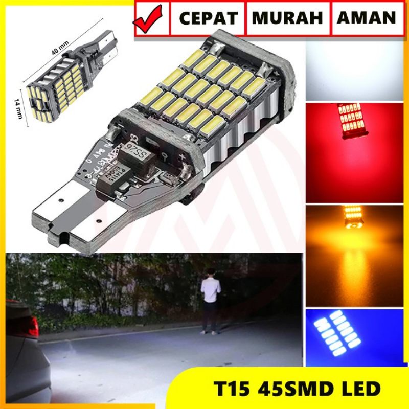 Jual LAMPU LED SEN T15 T10 45 mata CANbus | Shopee Indonesia