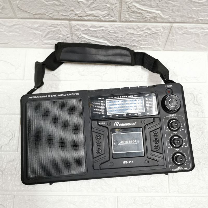 Jual MASONIC MS 111 RADIO AM FM TV SW 1-9 12 BAND WORLD RECEIVER ...