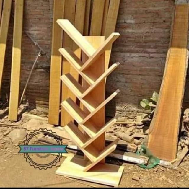 Jual Rak Display Rak Tempat Buku Hias Pajangan jati Mentahan | Shopee ...