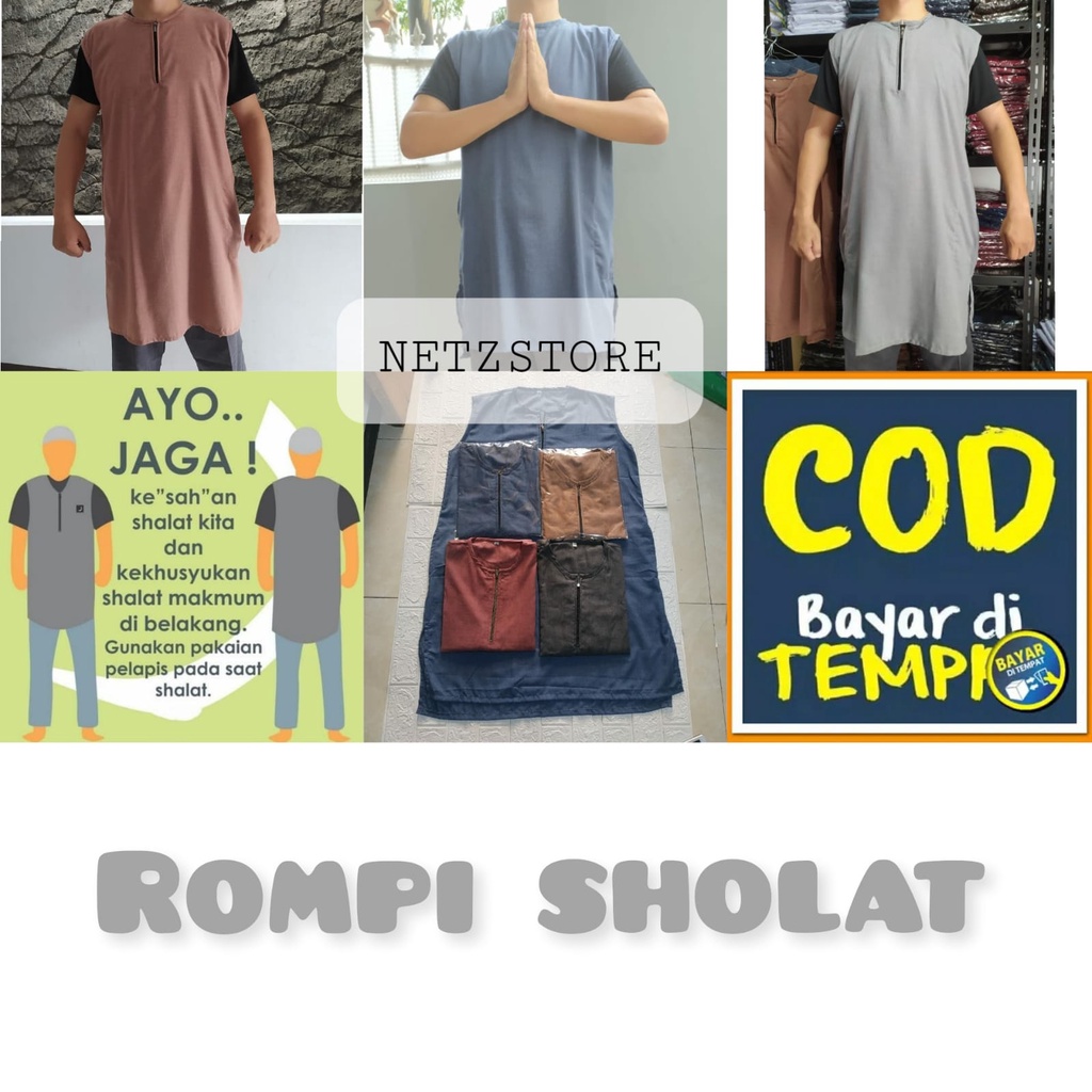 Jual Rompi Sholat Pria / Rompi Size L XL XXL / Prayer vest muslim ...