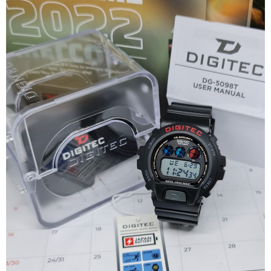 Jual Jam Tangan Pria Digitec DG 5098 Digitec 5098 Original Tahan Air ...