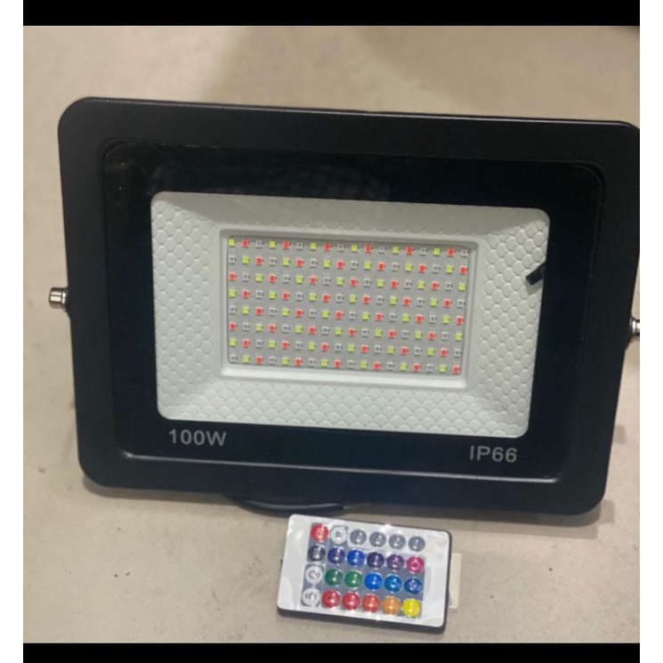 Jual Lampu sorot led warna warni rgb 50w 100w led sorot rgb 50 watt 100 watt outdoor | Shopee ...