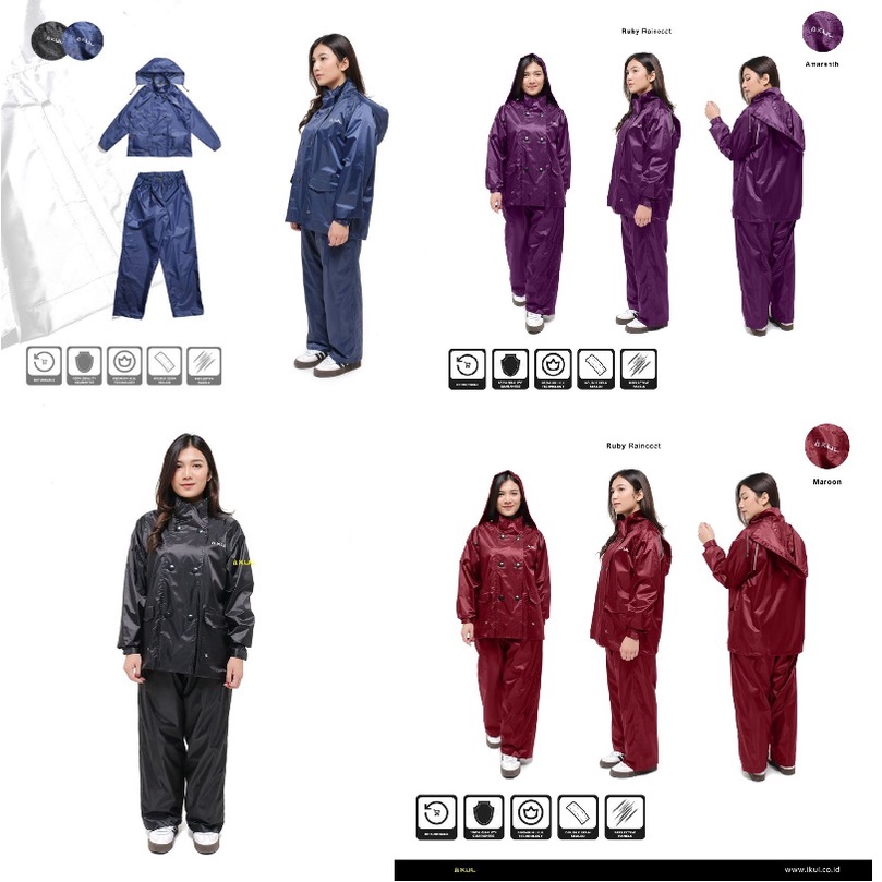 Jual IKUL RAINCOAT RUBY JACKET | ASLIHAN | JAS HUJAN Fr. RESPIRO ...