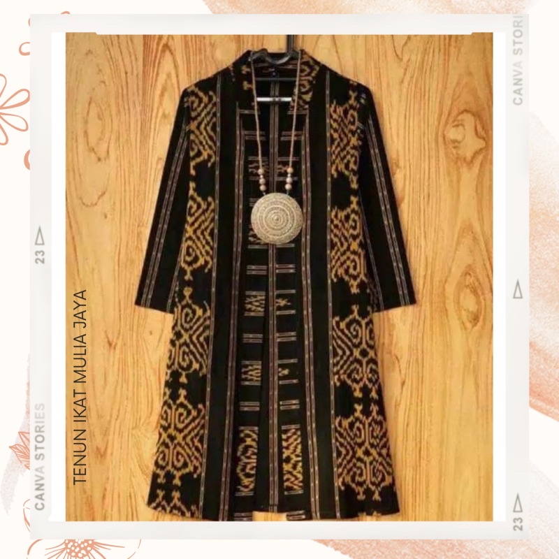 Jual [READY] 8 motif Long outer batik tenun ethnic rote salur palu ...