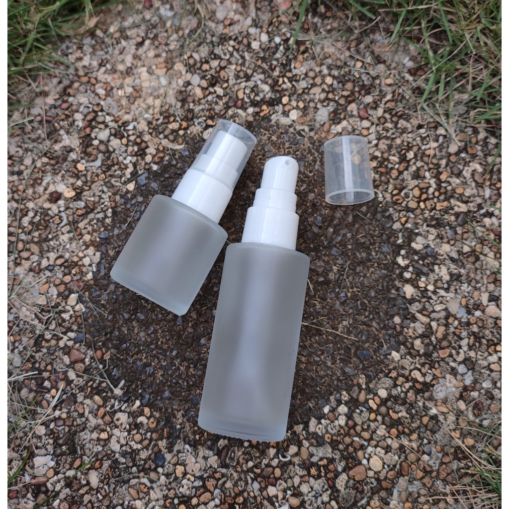 Jual Botol pump 30ml Kaca Botol Lotion Botol Kaca Frost Doff Botol Pump ...