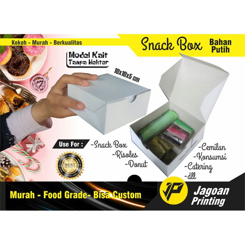 Jual Snack Box/Dus Snack/Dus Kemasan Snack/Dus Donut/Box donut | Shopee ...
