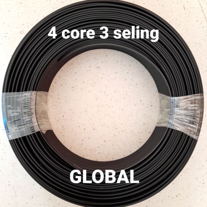 Jual Kabel dropcore fiber optik 4 core 3 seling 75M GLOBAL tanpa ...