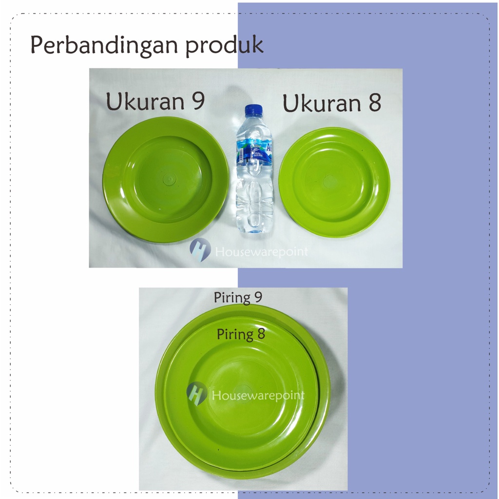 Jual 12 pcs Piring plastik ukuran 8 / Piring makan plastik/ Piring ...
