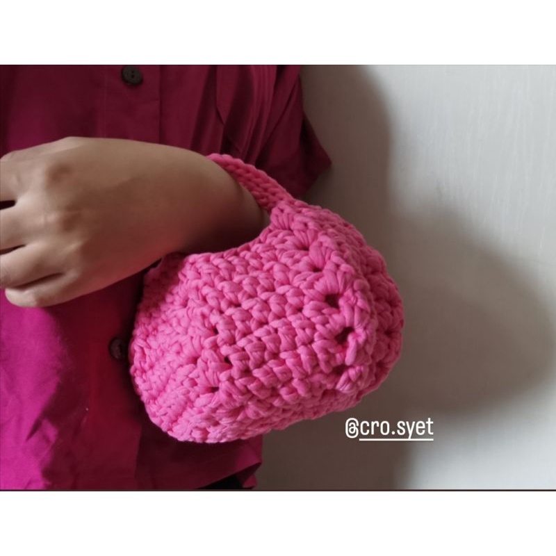 Jual mini bag handmade rajut bunga flower colourful tas kecil crochet ...