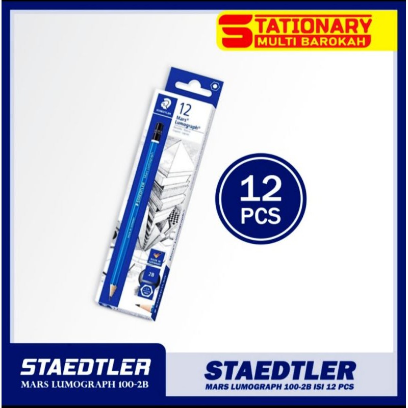 Jual Pensil Staedtler Mars Lumograph 100-2B 12 pcs | Shopee Indonesia
