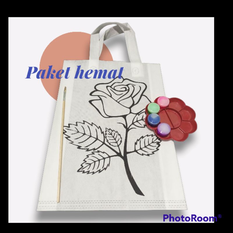 Jual Tas lukis komplit paket totebag lukis sovenir ulangtahun anak ...
