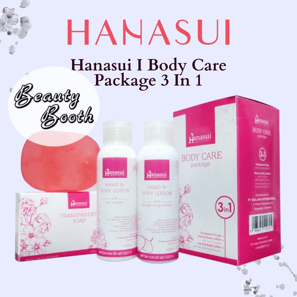 Jual HANASUI Body Care Package 3 In 1 / Paket Lotion Hanasui | Shopee ...