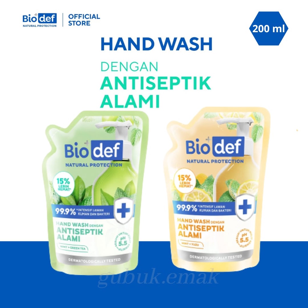 Jual BIODEF SABUN CUCI TANGAN ANTISEPTIK ALAMI 200 ML | Shopee Indonesia