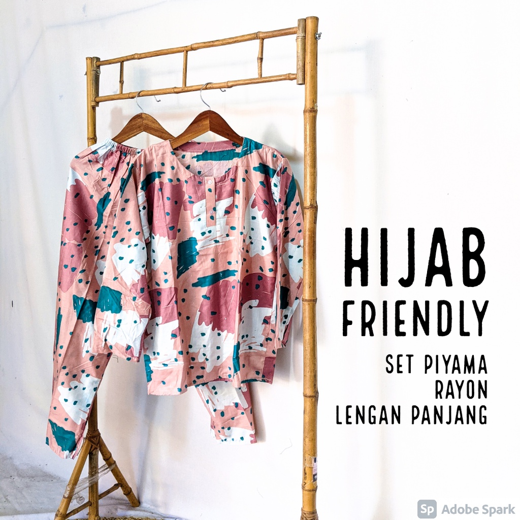 Jual Piyama Panjang Wanita Hijab Piyama Lengan Panjang Rayon Hijab ...