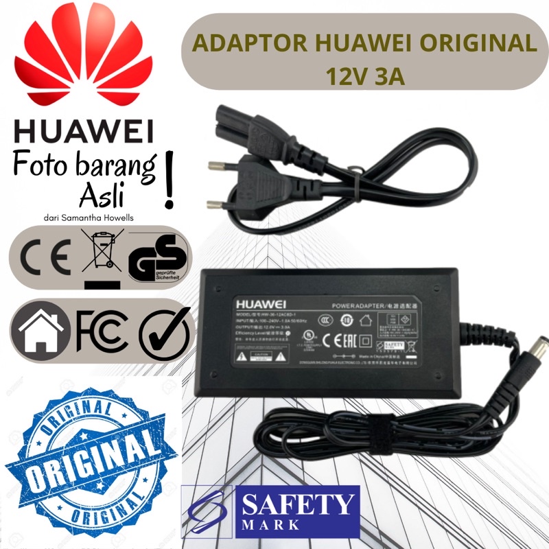 Jual HUAWEI original Switching power adaptor portable adaptor 12V 3A ...