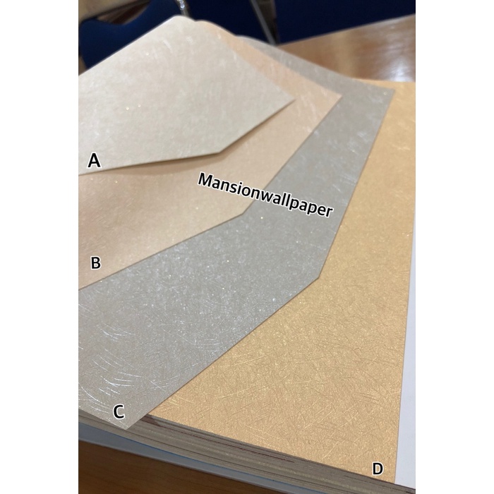 Jual WALLPAPER DINDING POLOS SERAT PUTIH CREAM ABU GOLD TEKSTUR ...