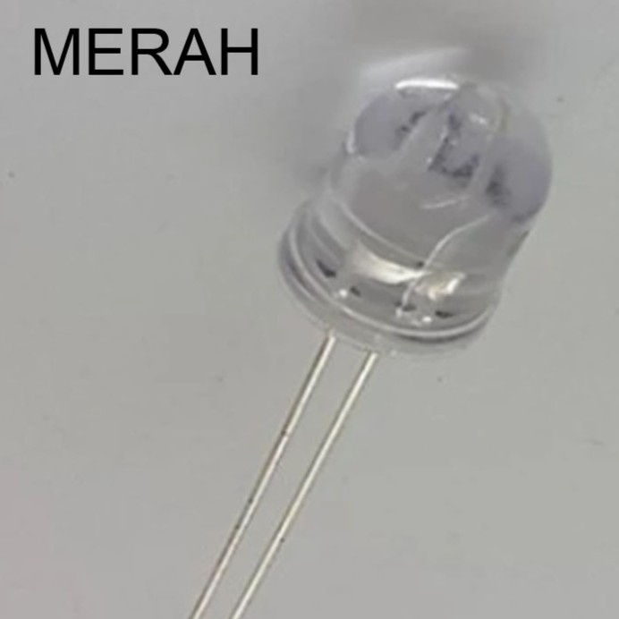 Jual Lampu LED 10mm Besar Clear Terang Merah Super Bright | Shopee ...