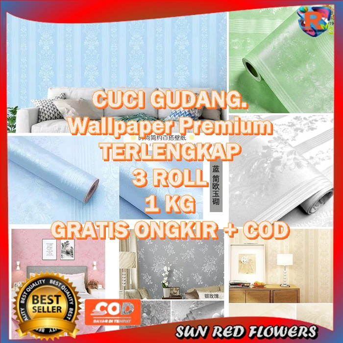 Jual Wallpaper Dinding Batik Embos 45CM x 4 METER New Batik Emboos 3D Gold Abu Putih Pink Biru ...