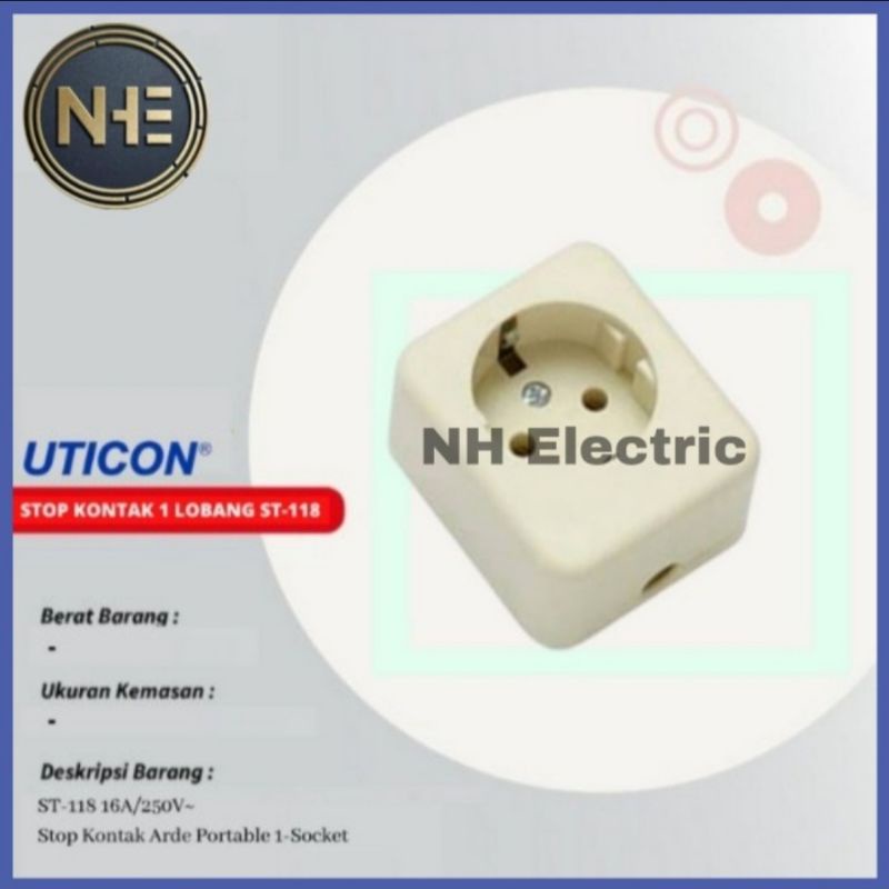 Jual Stop Kontak Terminal Kuningan 1 Lubang - 5 Lubang Outbow Uticon SNI - Colokan 1L - 5L ...