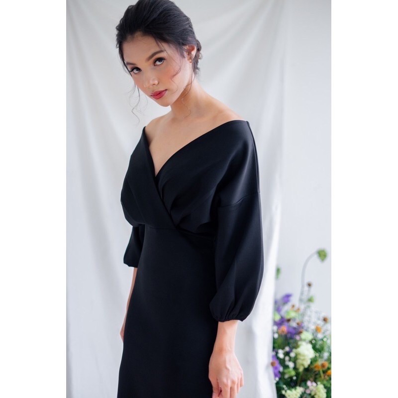 Jual JEANETTE DRESS Grande Size in Black and Navy NEW / rok terusan ...